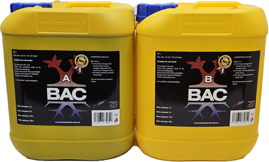 BAC Nutrient A&B – Glandore Hydroponics | Hydro & Indoor Gardening Supplies